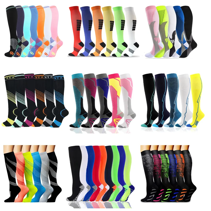 5-6-7-Double-Compression-Socks-Men-Women-Marathon-Football-Hiking ...