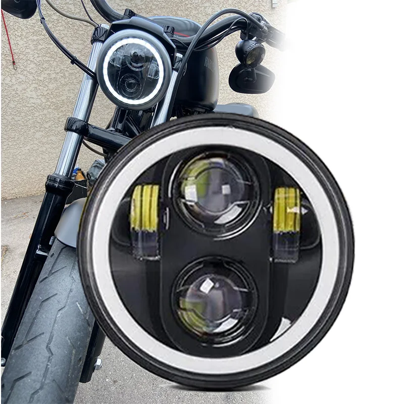 Motorcycle-5-75-Inch-Halo-Angel-Eyes-LED-Headlight-For-Dyna-Sportster ...