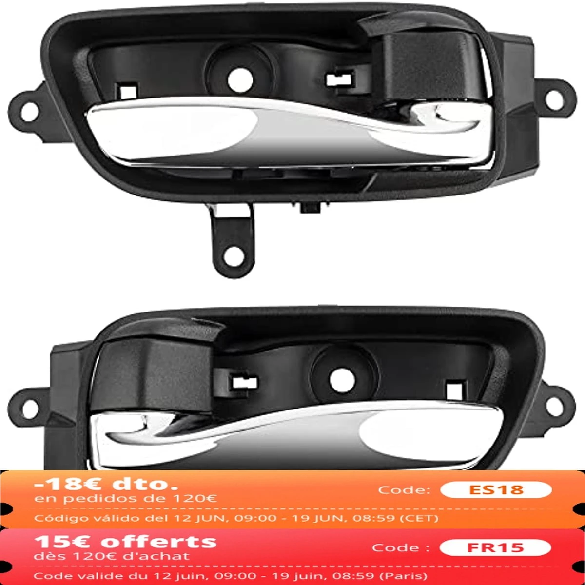 Set of 2 Front/Rear + Left/Right Side Interior Door Handles For Nissan ...