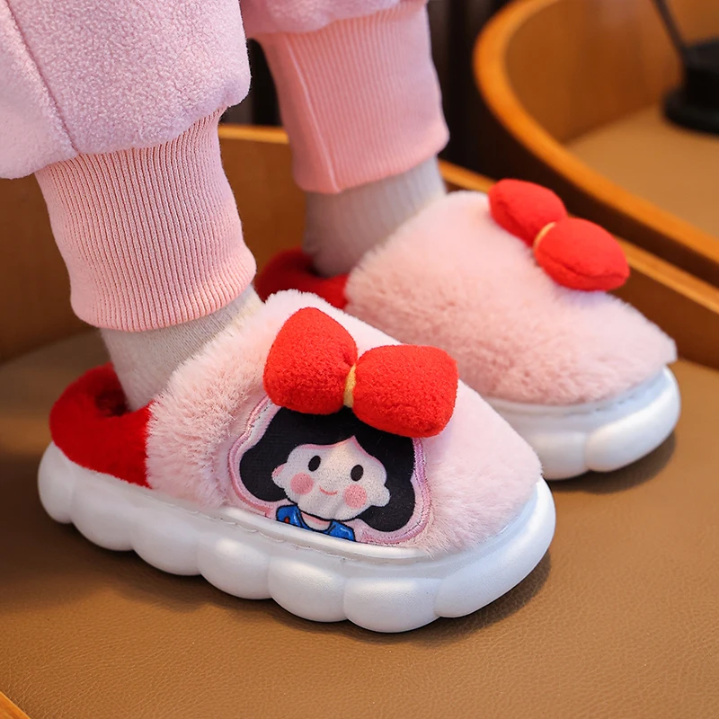 Children-Winter-Girls-Platform-Kids-Plush-Slippers-Home-Indoor-Non-Slip-Warm-Cute-Cartoon ...