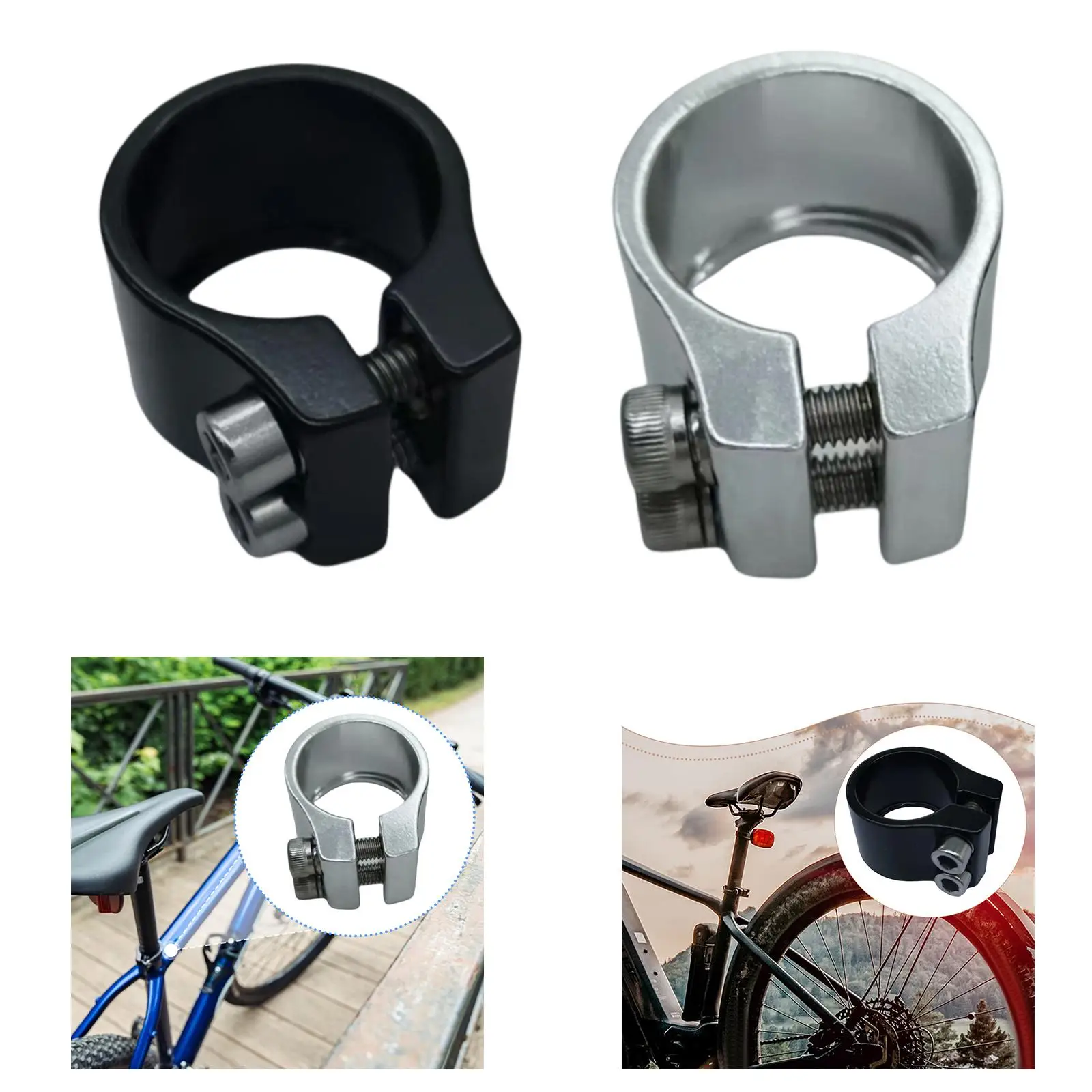 Bicycle Seat Tube Clamp 1.20 inch High Performance Accessory Replace ...