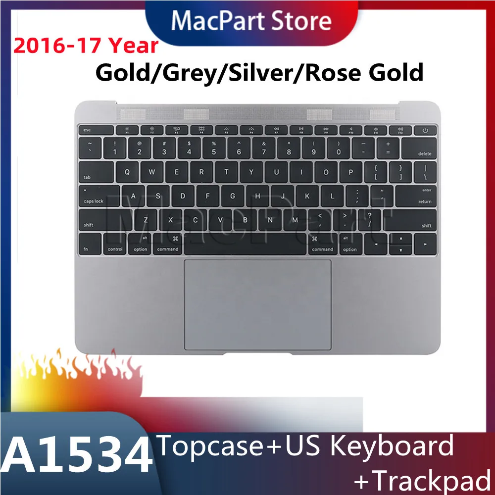 For-Macbook-12-A1534-Topcase-with-US-Keyboard-Backlight-Trackpad-Gold ...