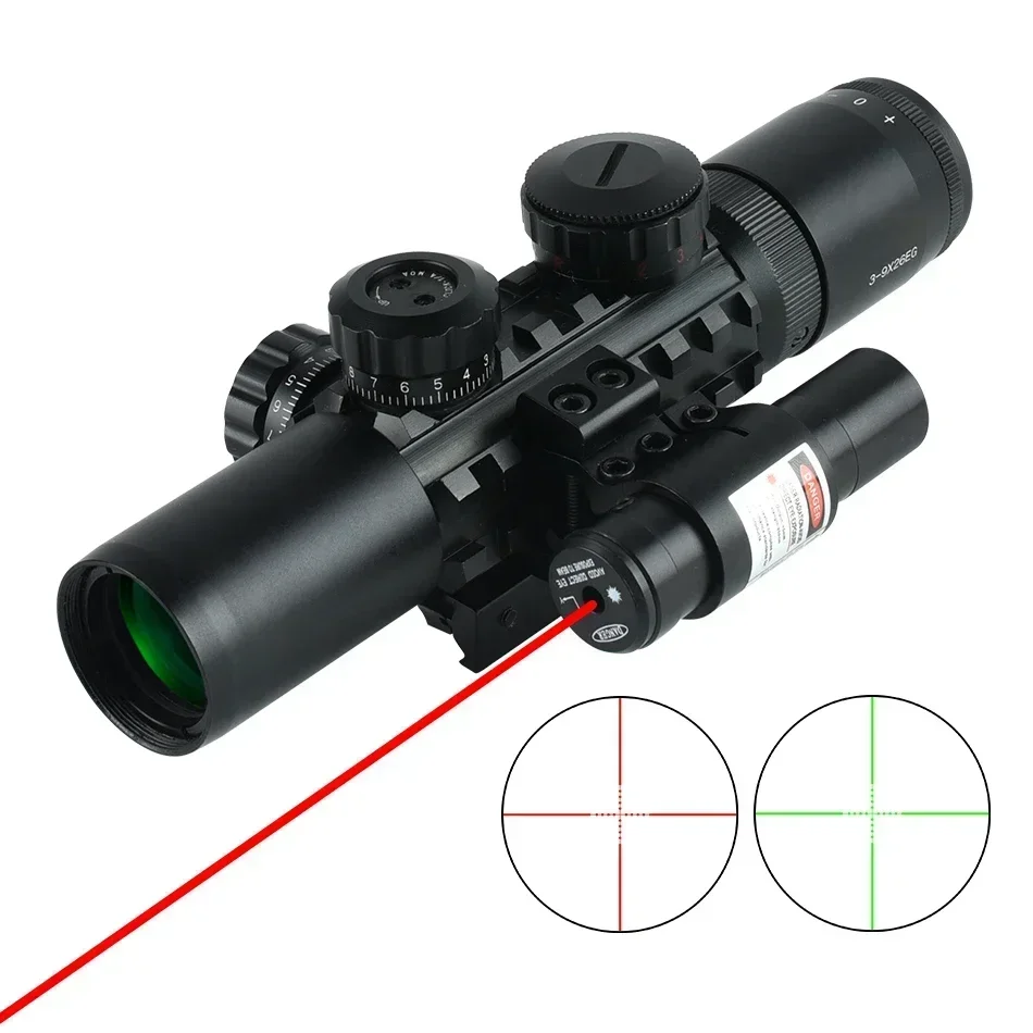 3-9X26EG-Compact-Riflescope-Range-Finder-Reticle-Hunting-Optical-Scope ...