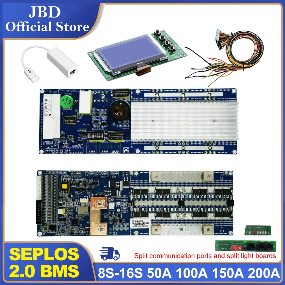 Seplos BMS 2.0 10E BMS Support Bluetooth Li-ion LiFePo4 CAN RS485 ...