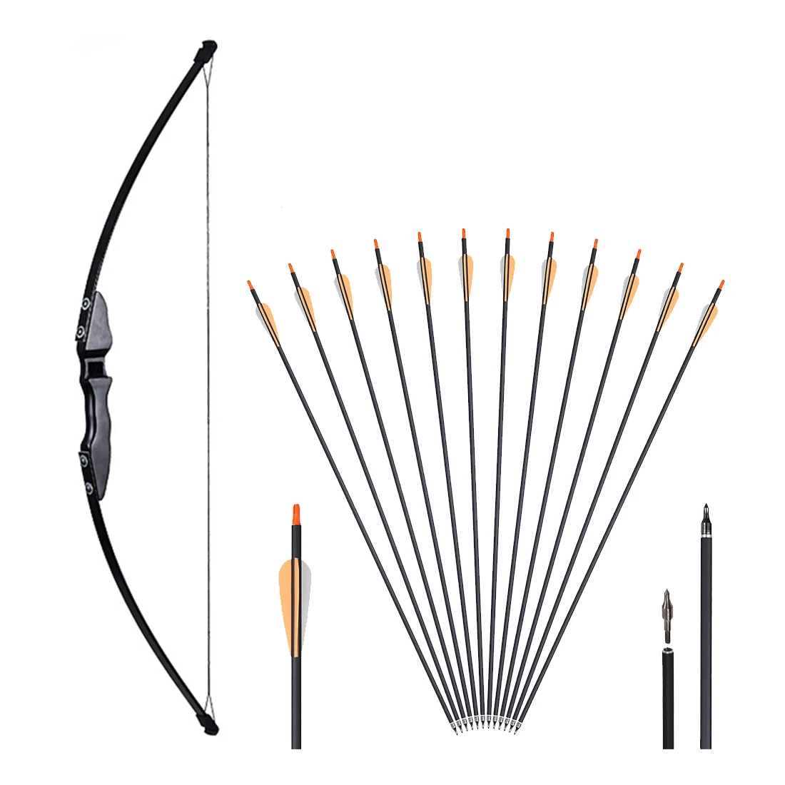 Durable-Archery-Recurve-Bow-Take-Down-Straight-Draw-Bow-for-Children ...