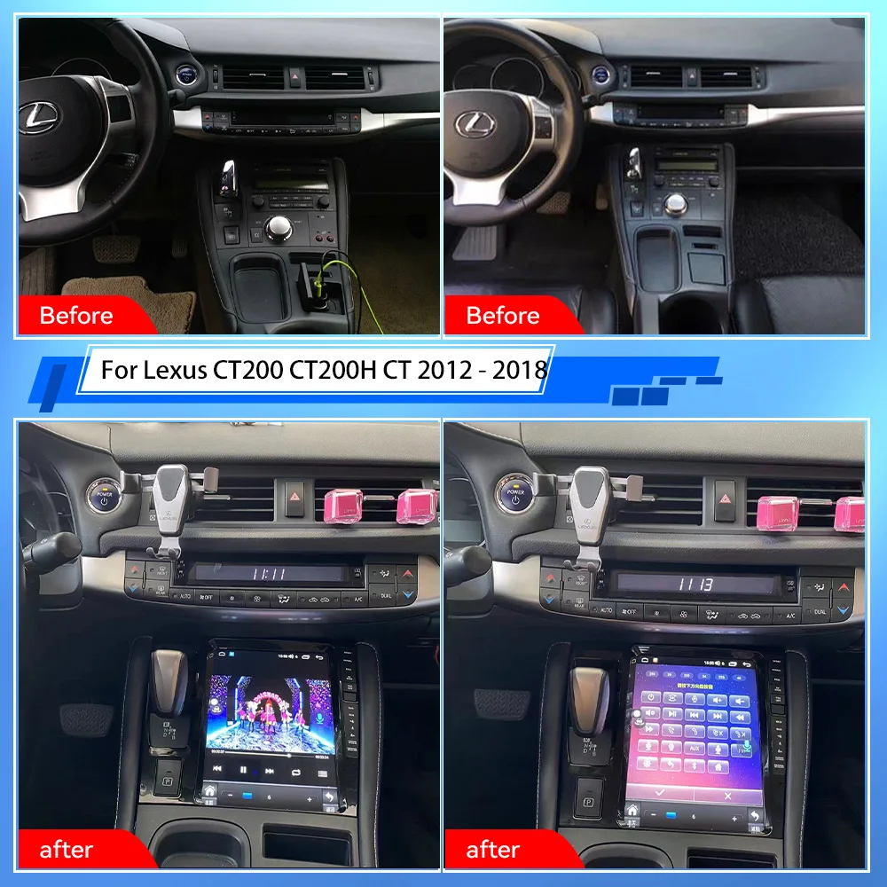 For-Lexus-CT200-CT200H-CT-2012-2018-Android-Car-Radio-2Din-Stereo ...