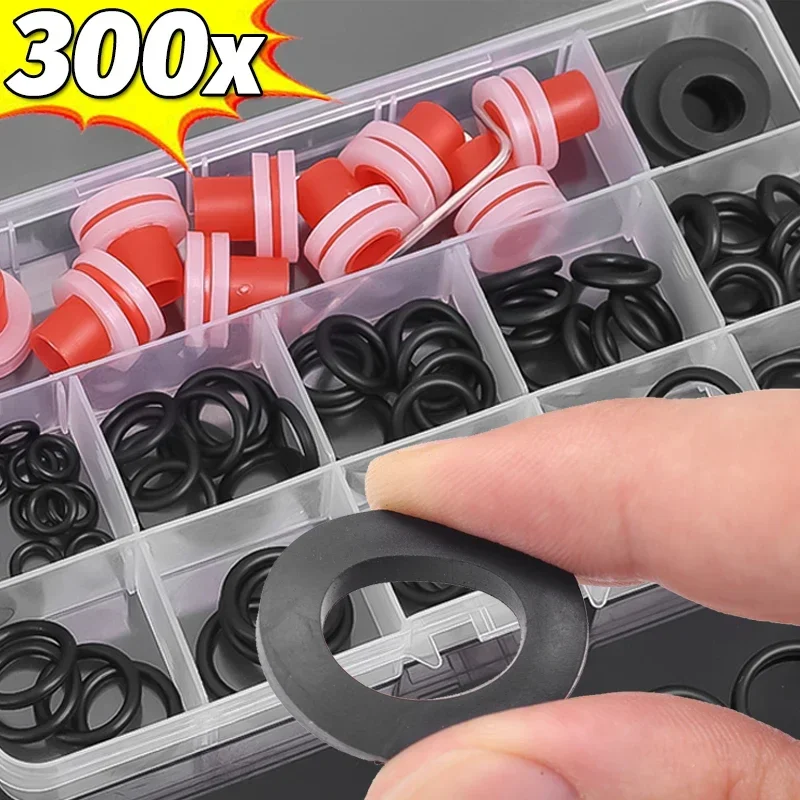 300/100pcs Faucet Gasket O-Ring Kit Rubber Pipe Hose Leak-proof Sealing ...