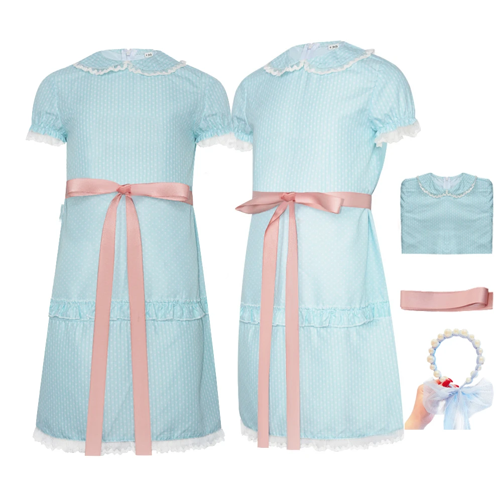 Movie-The-Shining-Cosplay-Costume-Grady-Twins-Disguise-Blue-Dress-for ...