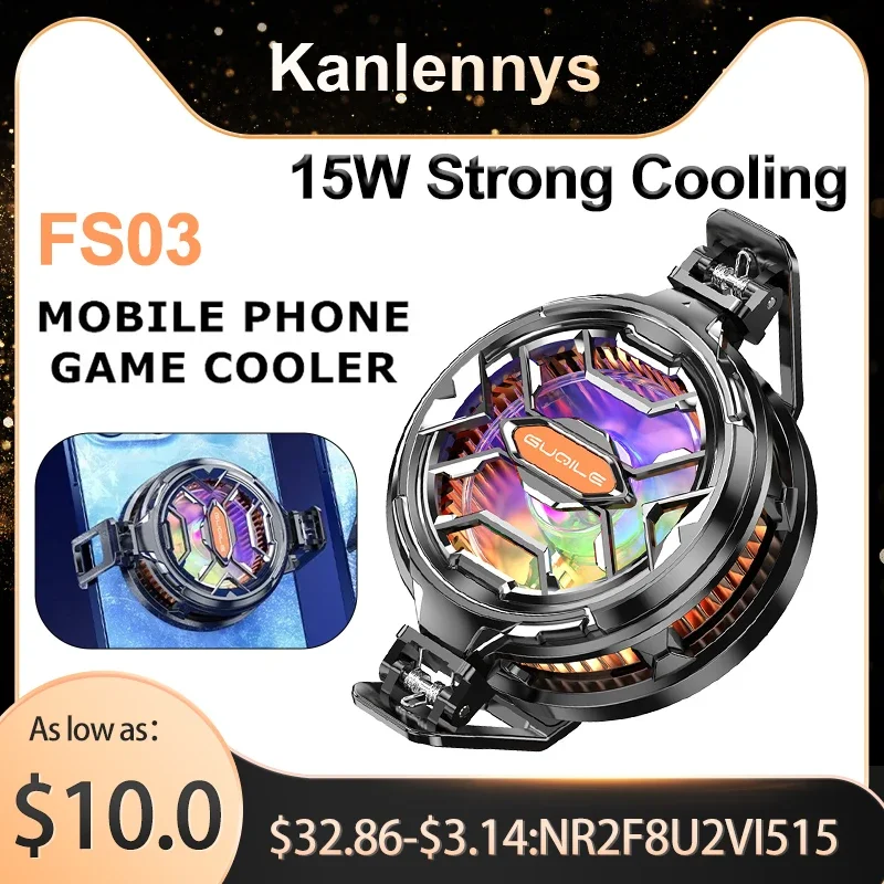 FS03-Mobile-Phone-Semiconductor-PUBG-Game-Cooler-15W-Strong-Cooling-Fan-Magnetic-Back-Clip ...
