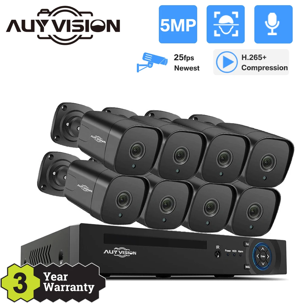 XMeye-25Fps-5MP-Face-Detection-POE-Camera-8CH-H-265-4K-POE-NVR-Security ...