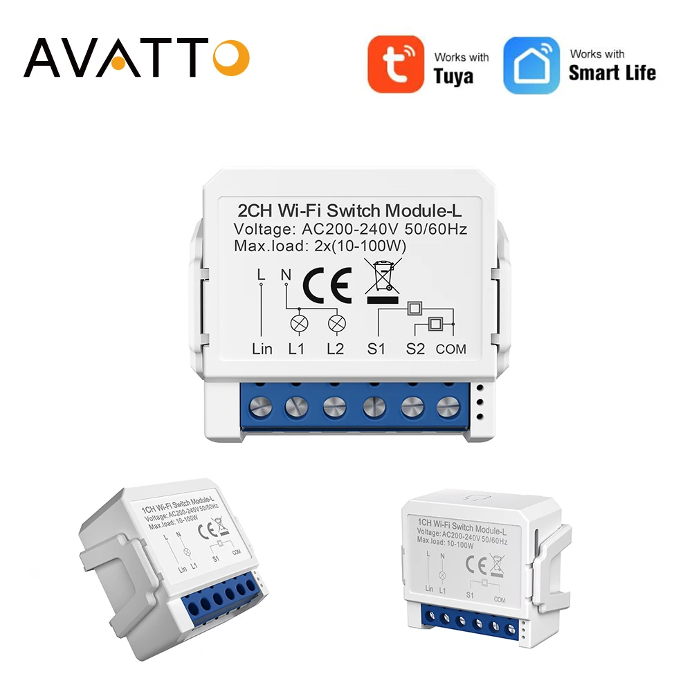 AVATTO-Tuya-Smart-WiFi-Light-Switch-Module-1-2-Gang-No-Neutral-Required ...