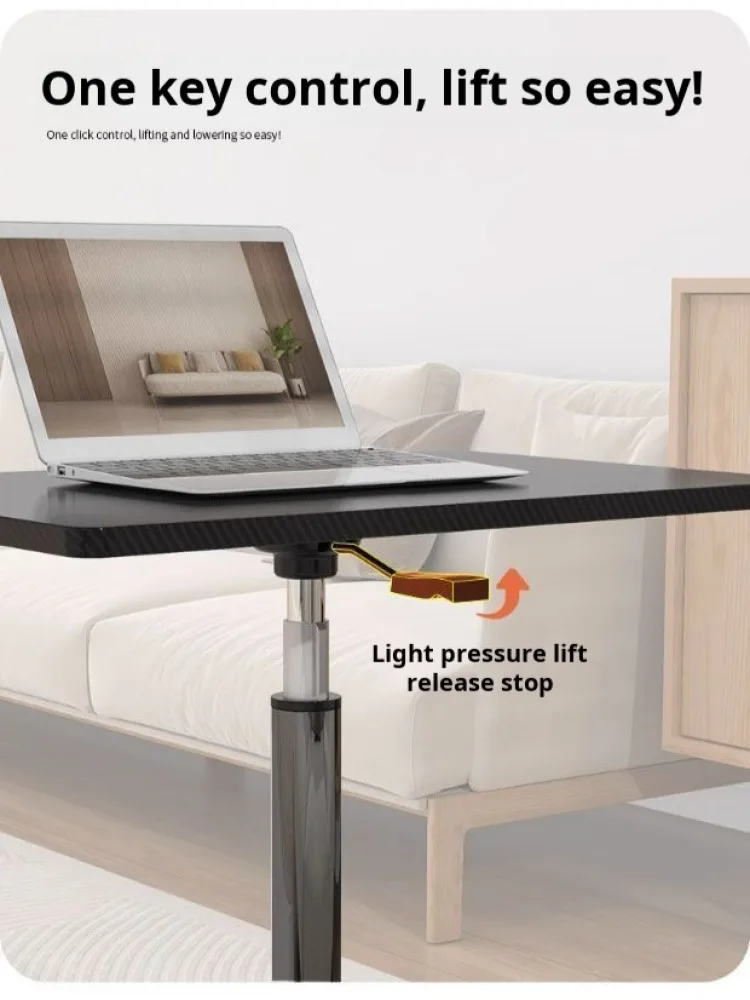 Head-side-movable-lifting-small-table-standing-desk-with-pulley-laptop ...