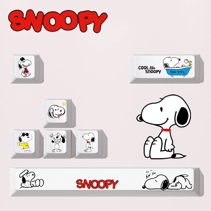 Snoopy-Cartoon-Keycap-Esc-Spacebar-Delete-Key-Five-Sides-Dye-Subbed ...