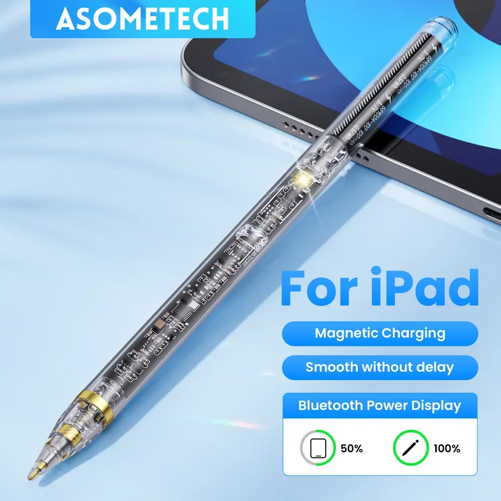 ASOMETECH-Transparent-Gradient-Touch-Pen-For-Apple-Pencil-2-iPad-Pencil ...