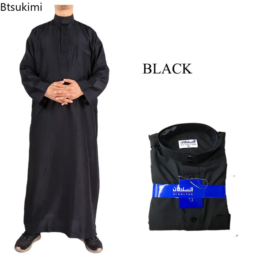 Muslim Fashion Men Robe Kaftan Abaya Pakistan Jubba Men Bonnet Homme ...