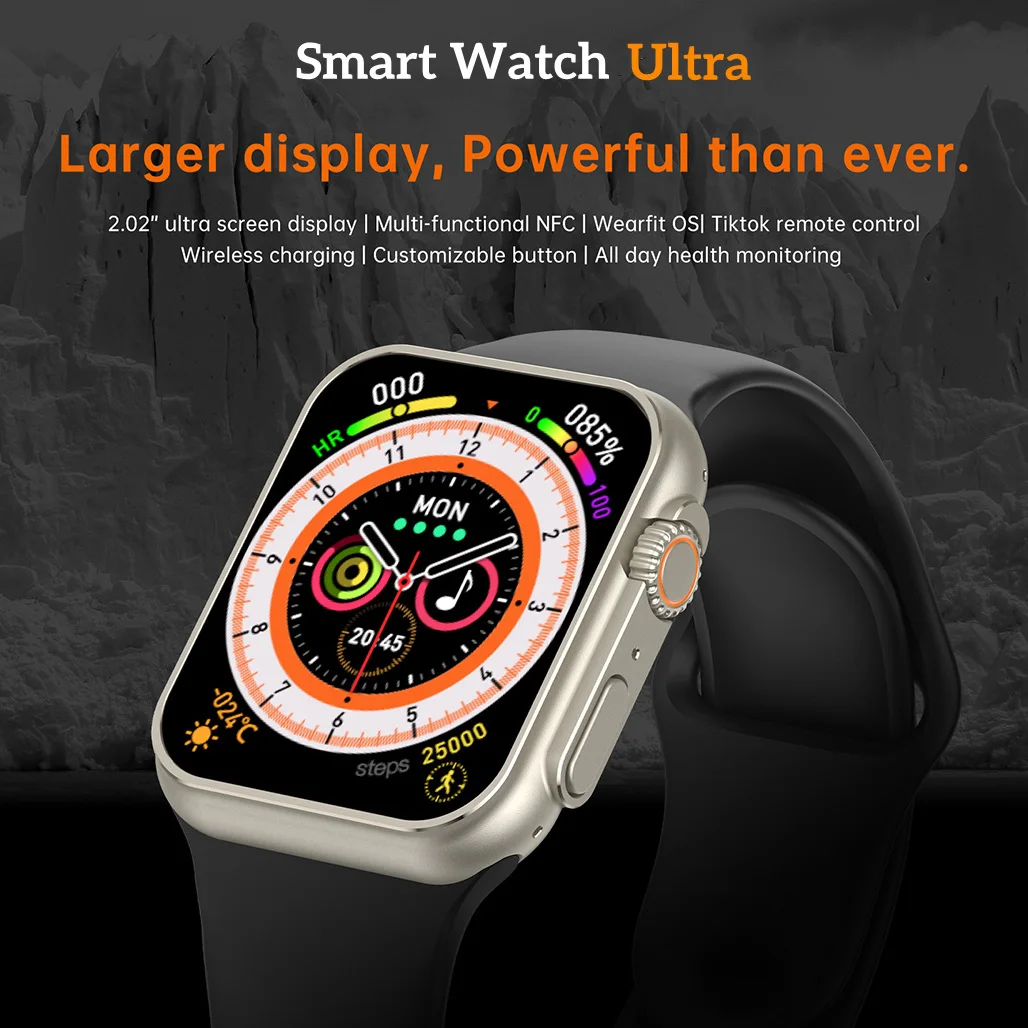 Iwo Ultra Relógio Inteligente 2.02 "série 8 Nfc Smartwatch Masculino Mulher Bluetooth Chamada ...