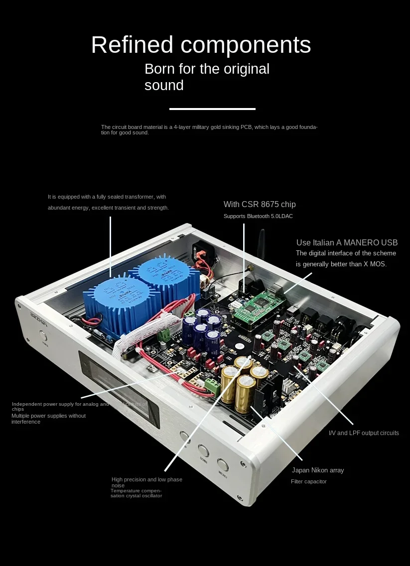 DC300 Flagship Bluetooth Dual Core ES9038PRO Balanced ES9039PRO Audio ...