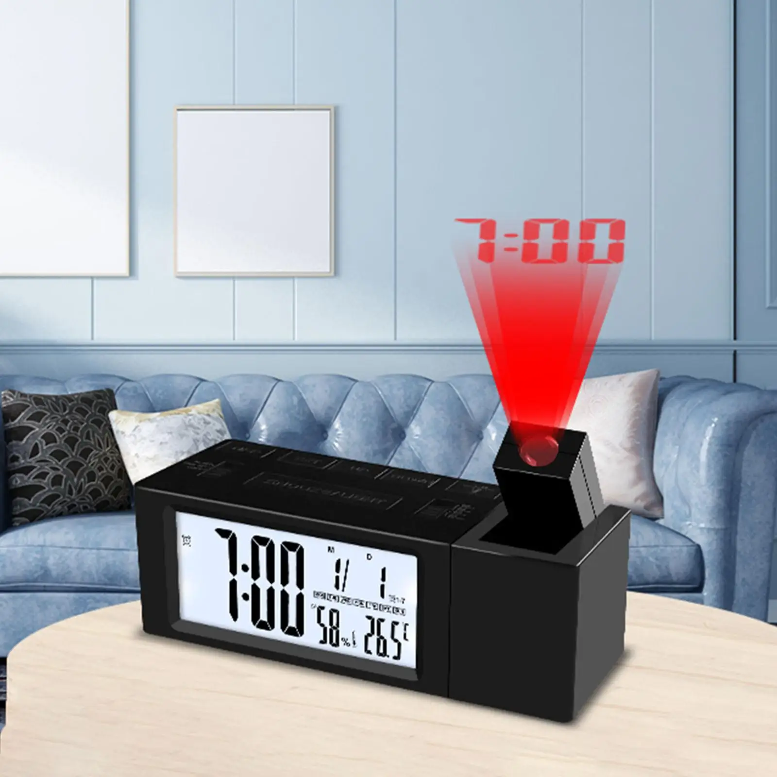 Atomic Alarm Clock With Ceiling Projection