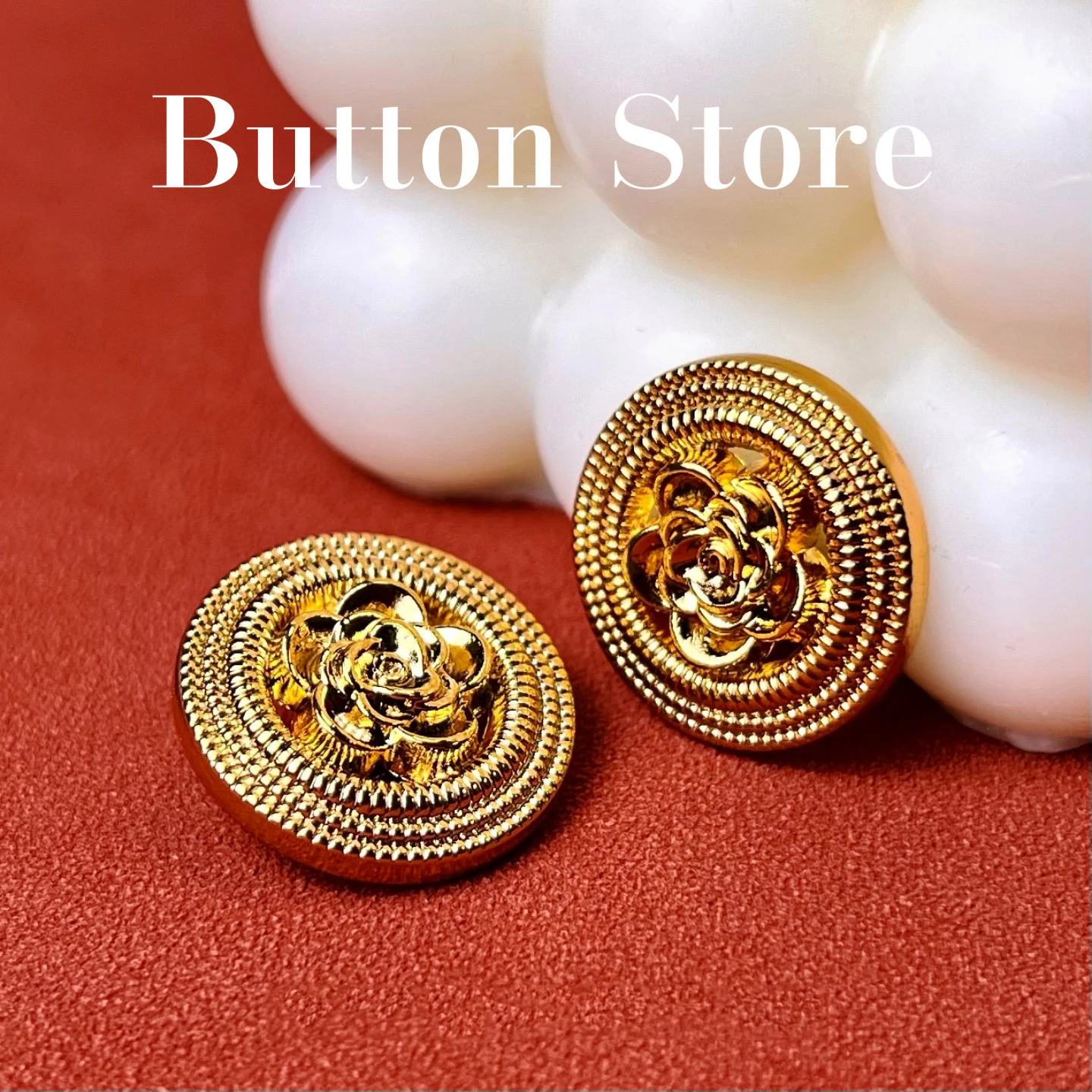 6Pcs-Fashion-Design-Round-Metal-Buttons-With-Gold-Three-dimensional ...