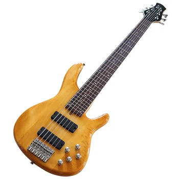 Active 6 string electric bass guitar solid basshwood high gloss 43 inch ...