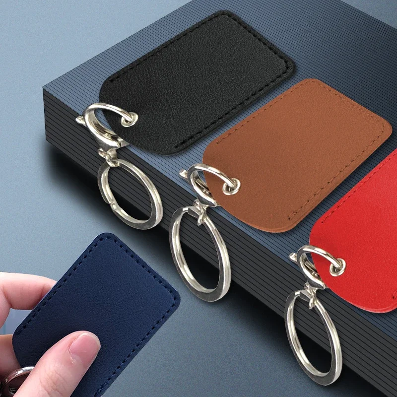 PU-Leather-Card-Holder-Keychain-Key-Ring-Door-Lock-Access-Tags-ID-Card ...