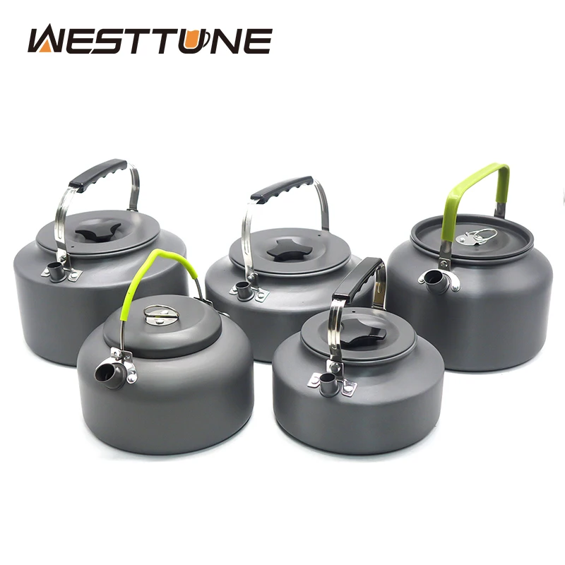 1.1L 2.0L Outdoor Aluminum Camping Teapot Boiling Kettle Coffee Pot ...