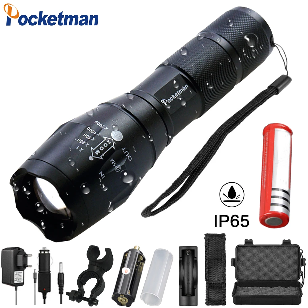 Waterproof-Most-Powerful-LED-Flashlight-High-Power-5-Mode-T6-L2-V6 ...