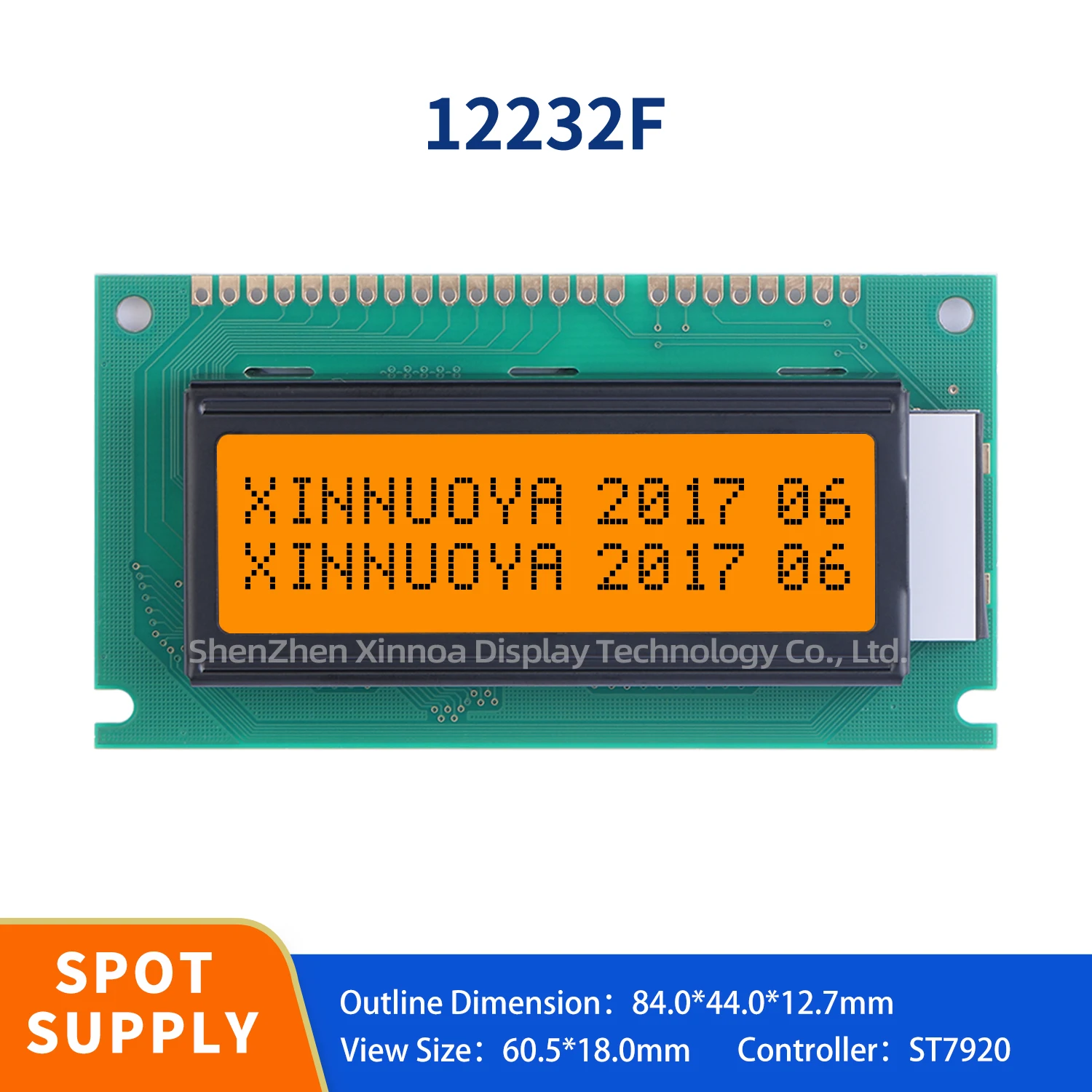 LCD12232F-122x32-Graphic-Dot-Matrix-LCD-Module-Controller-IC-ST7920 ...
