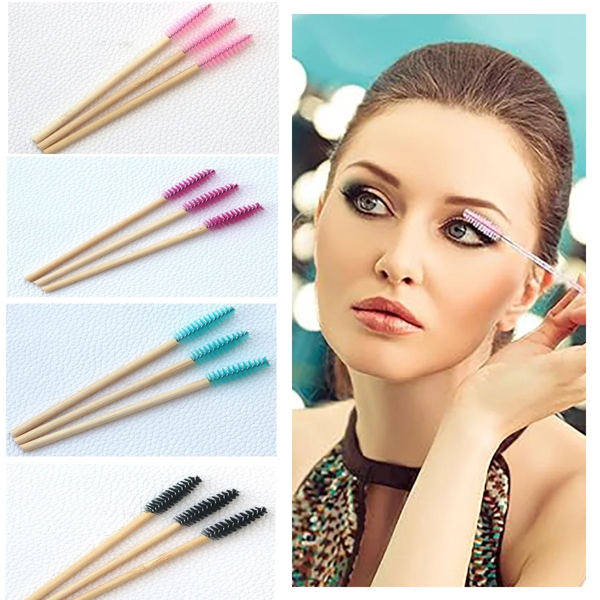Bamboo-Handle-Eyelash-Brushes-Mascara-Wands-Applicator-Spoolers-Eyebrow ...