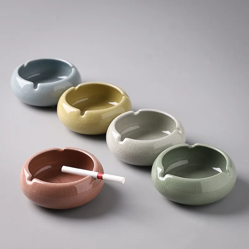 Ceramic Ashtray Handmade Ice Crack Decorative Modern Hotel Ash Tray ...