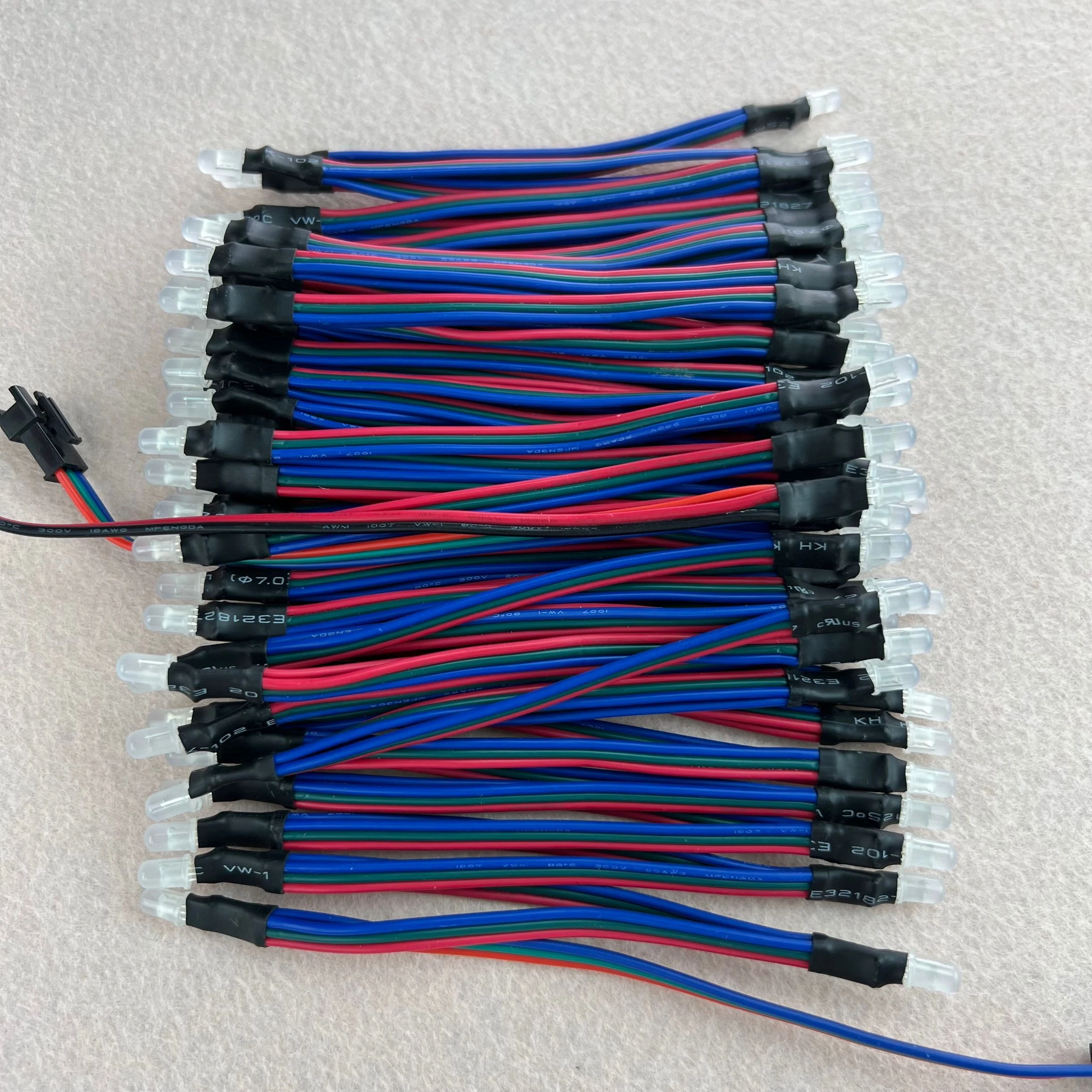 100pcs/set 5mm addressable WS2812B/SK6812 led string;DC5V;5cm/10cm wire ...