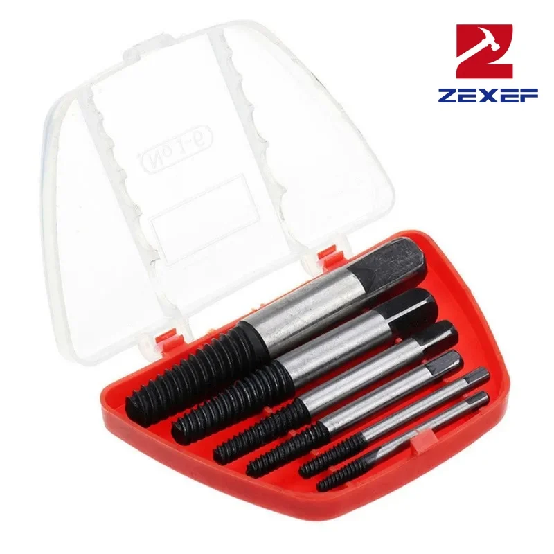 ZEXEF 5/6 Pieces Broken Screw Puller Coarse Tooth Fine Tooth Faucet ...