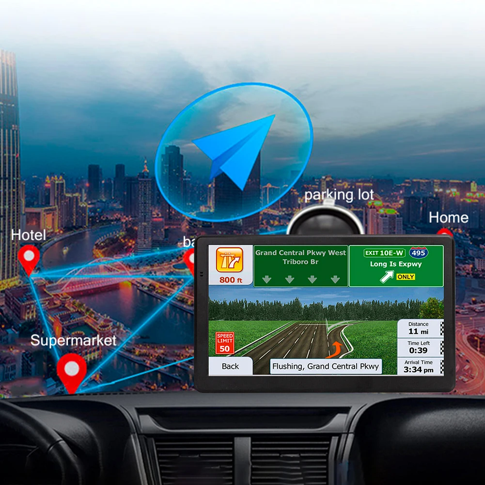 Navegador-GPS-para-coche-HD-de-7-pulgadas-256MB-16G-port-til-transmisor ...