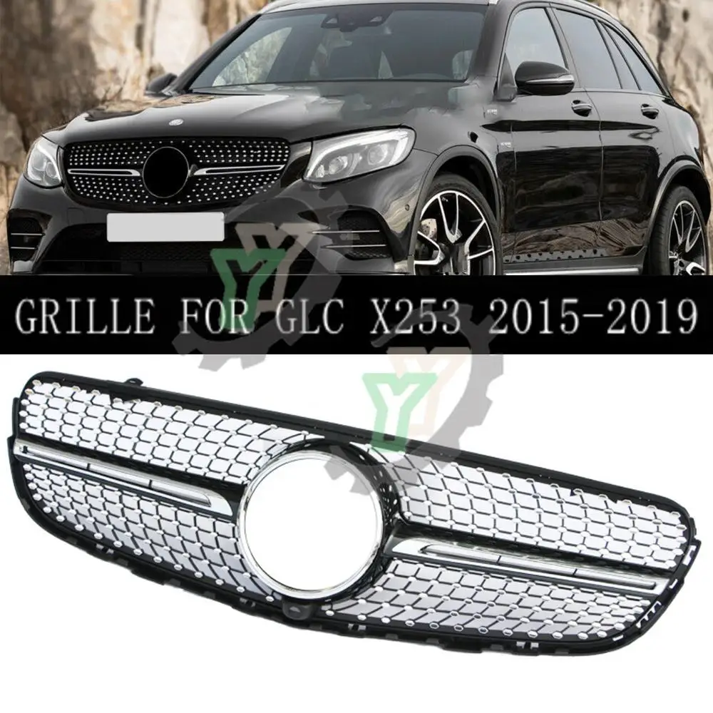 2016-2017-2018-X253-Diamonds-Grille-Front-Racing-Grill-For-Mercedes ...
