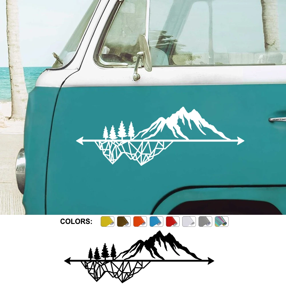 Car-Stickers-Van-Camper-Mountain-Tree-Decal-Vinyl-Decoration-Tuning ...
