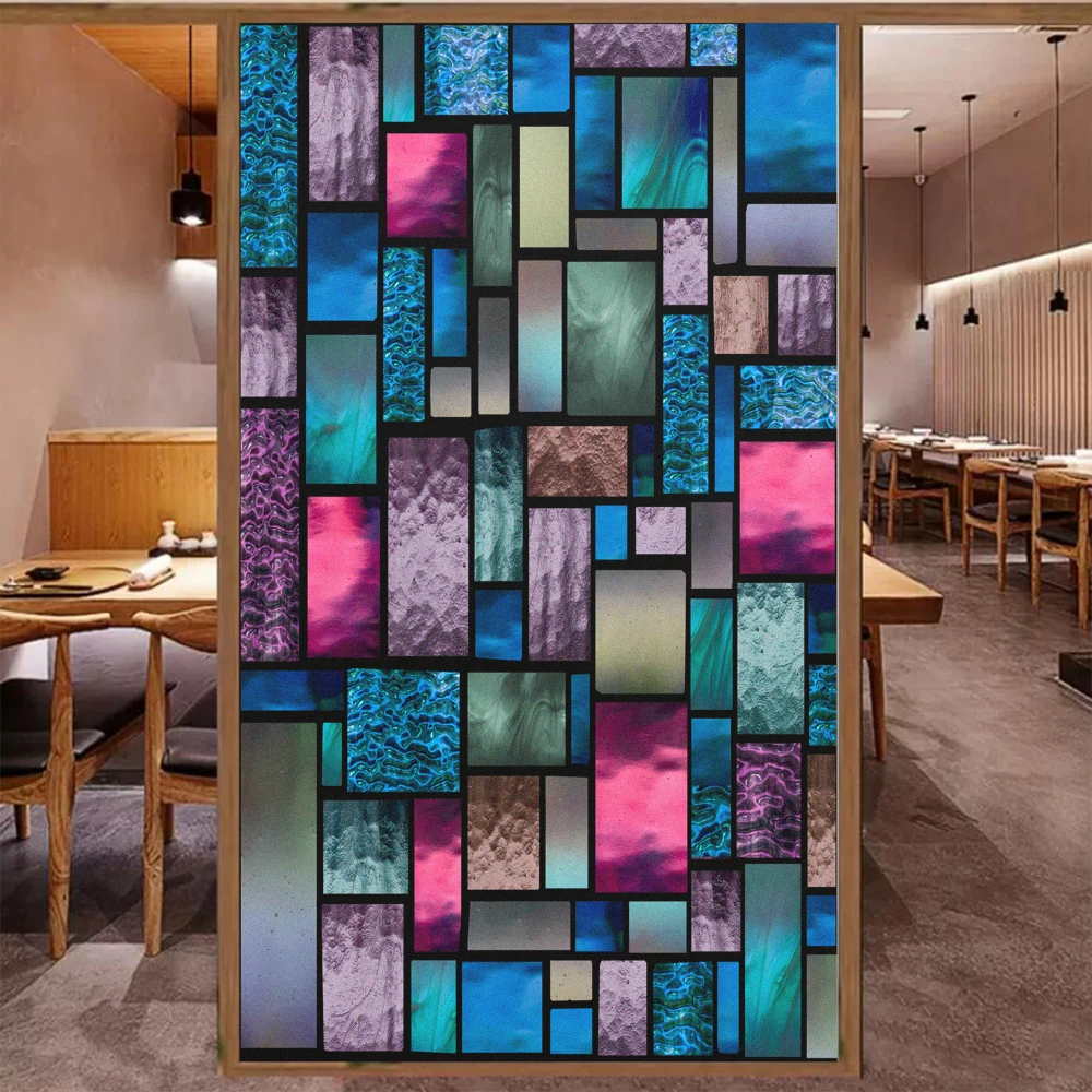 Privacy-Window-Film-Brick-Stained-Glass-Decorative-Films-No-Glue-Static ...