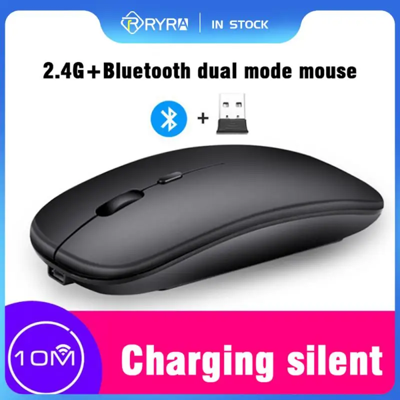 RYRA-rat-n-inal-mbrico-2-4G-Mouse-silencioso-recargable-PC-Bluetooth ...