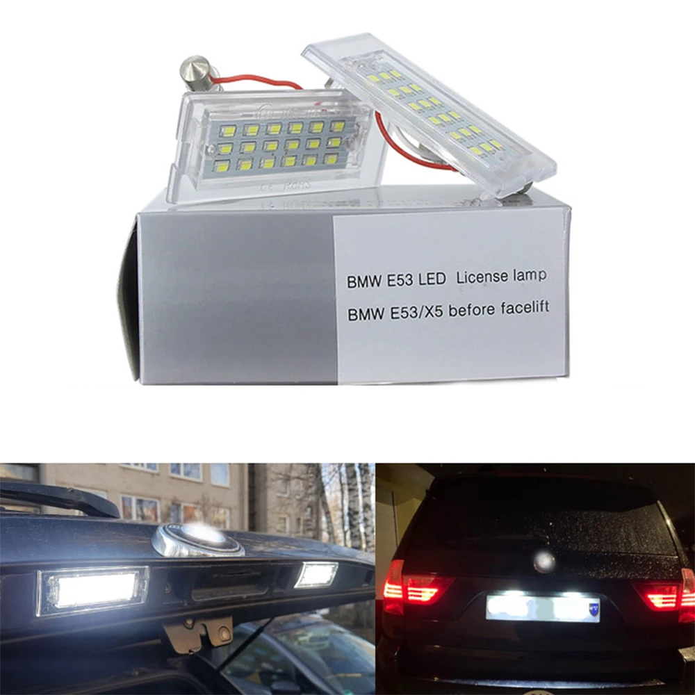 2PCS Led Car Number Plate Light Led License Plate Light Lamp For BMW X5 ...