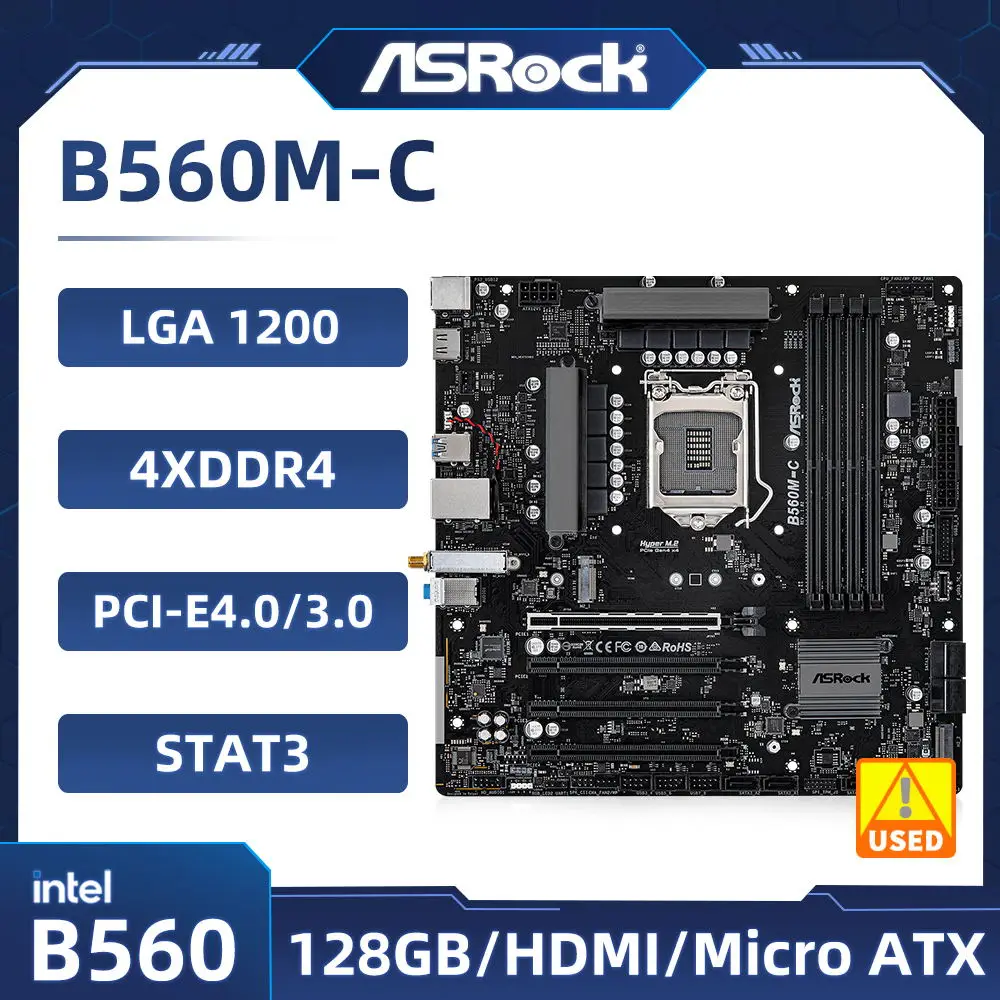 LGA-1200-Motherboard-ASRock-B560M-C-Motherboard-Intel-B560-4xDDR4-128G ...