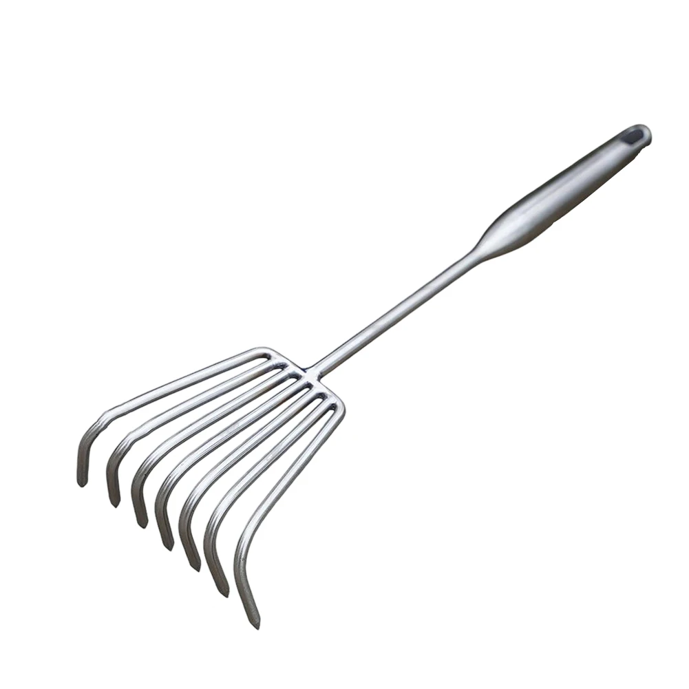 1pc Stainless Steel Welded Rake Garden Rake With Ergonomic Grip Claw ...