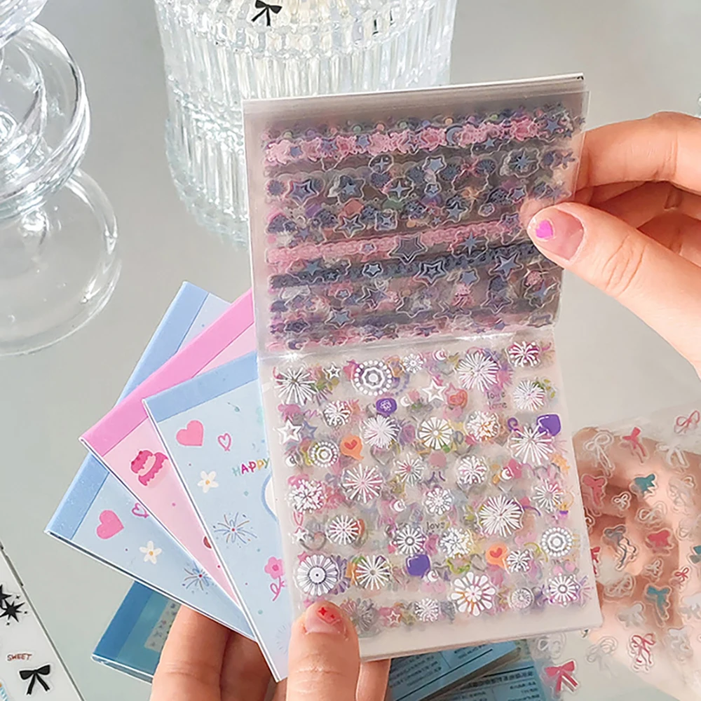 24 sheets Happy Cute 1000 Mini Stickers, Korean Cute Handbooks, Nail ...