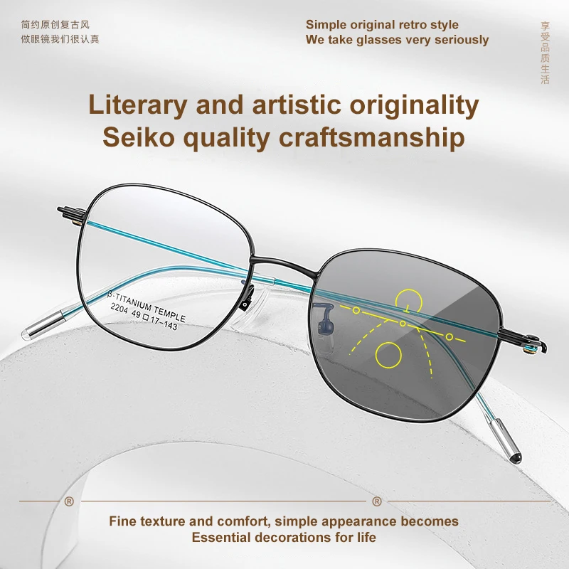 VICKI-Retro-Ultra-light-Pure-Titanium-Literary-Eye-Frame-Gold-Rimmed ...