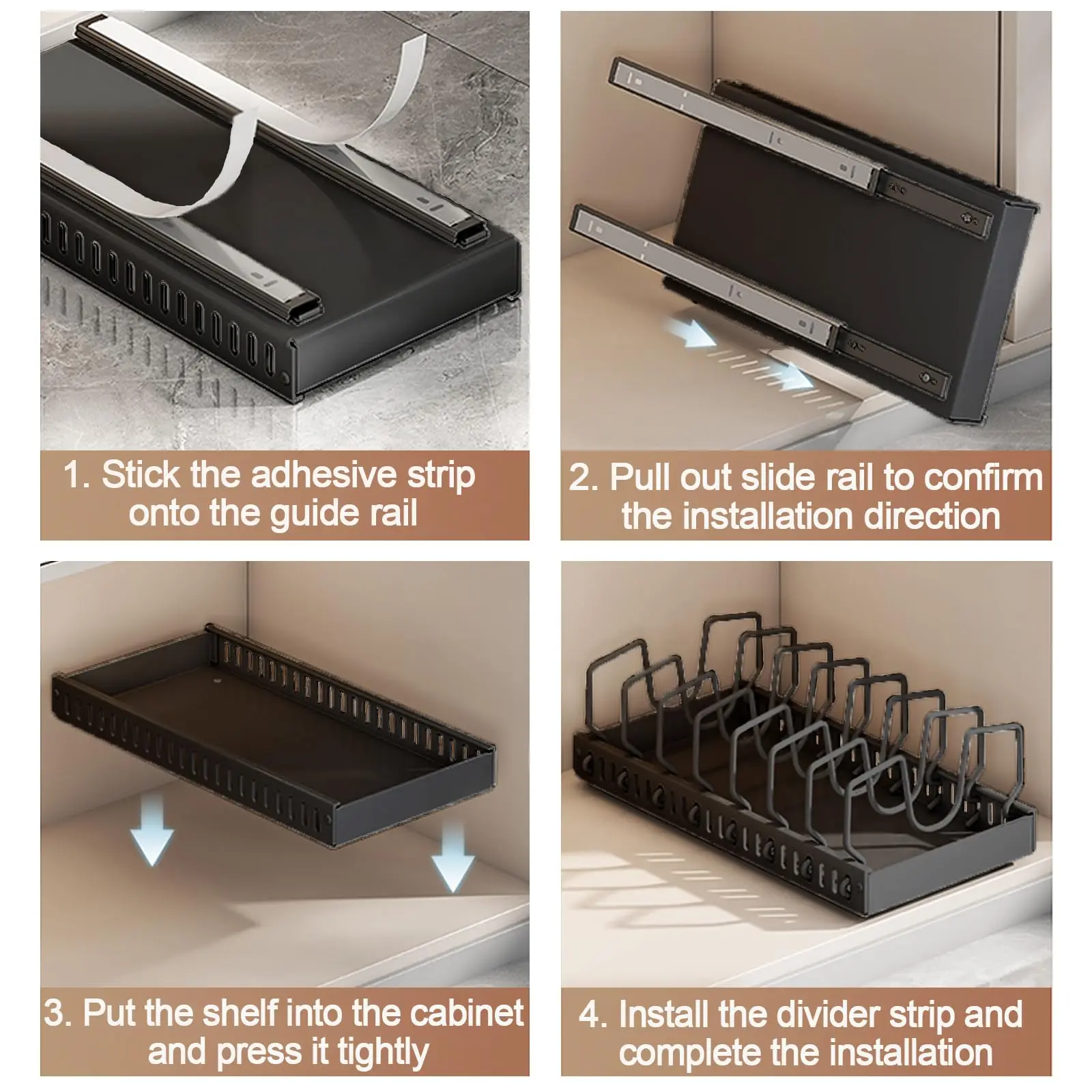 Pots and Pans Under Cabinet Sliding Organizer – Cozy Nest Store