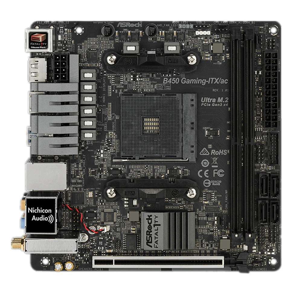 B450 B450M Motherboard ASRock B450 GAMING-ITX/AC Socket AM4 For Ryzen ...