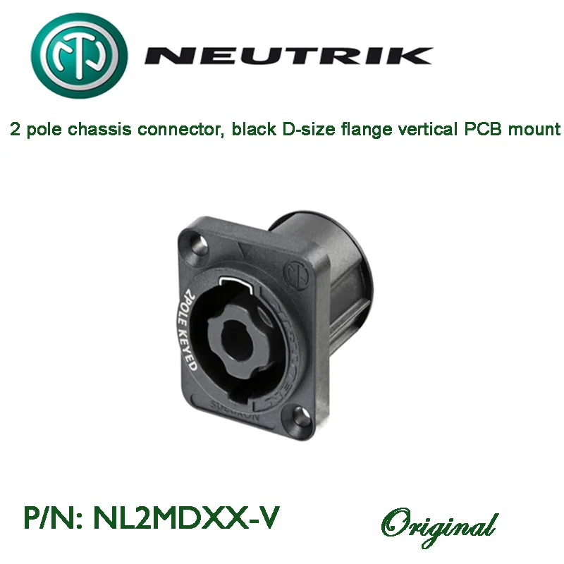 Swiss made Neutrik Original NL2MDXX-V 2 pole chassis connector black D ...