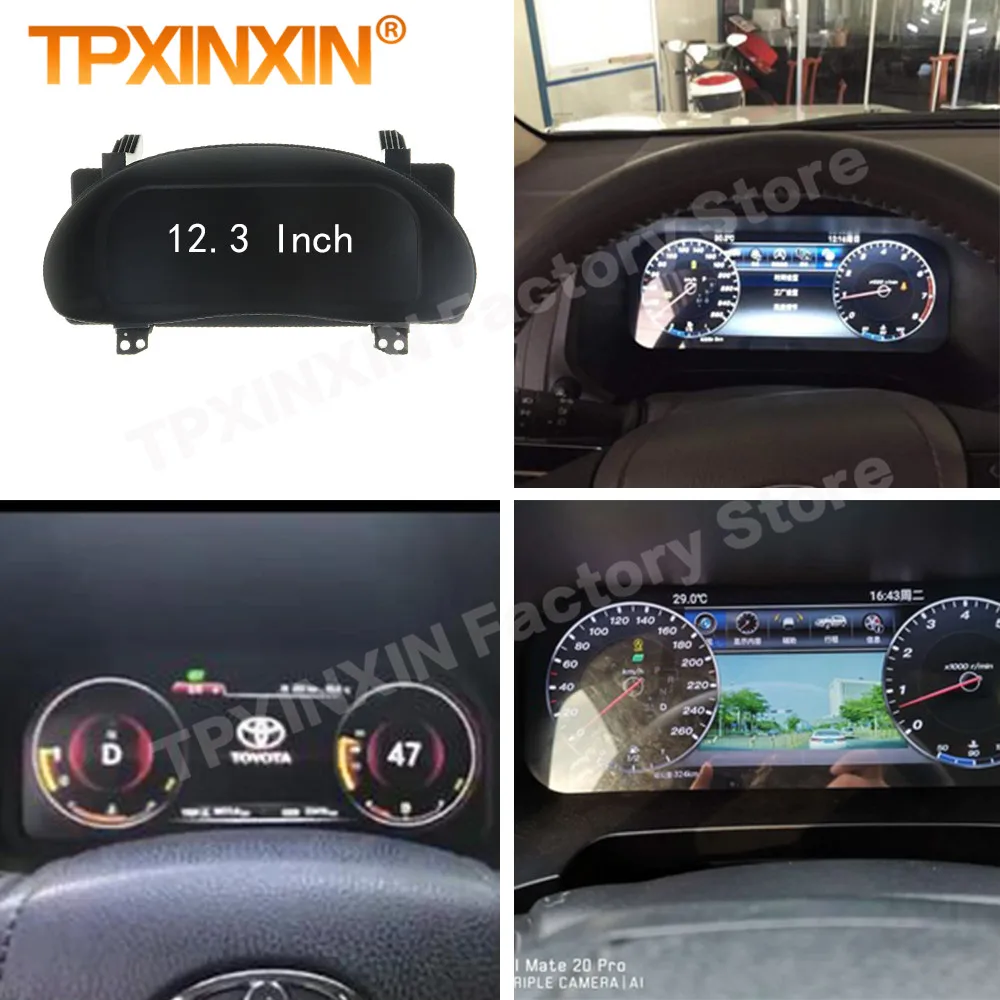 Lcd digital virtual cluster cockpit android para toyota corolla 2014 ...