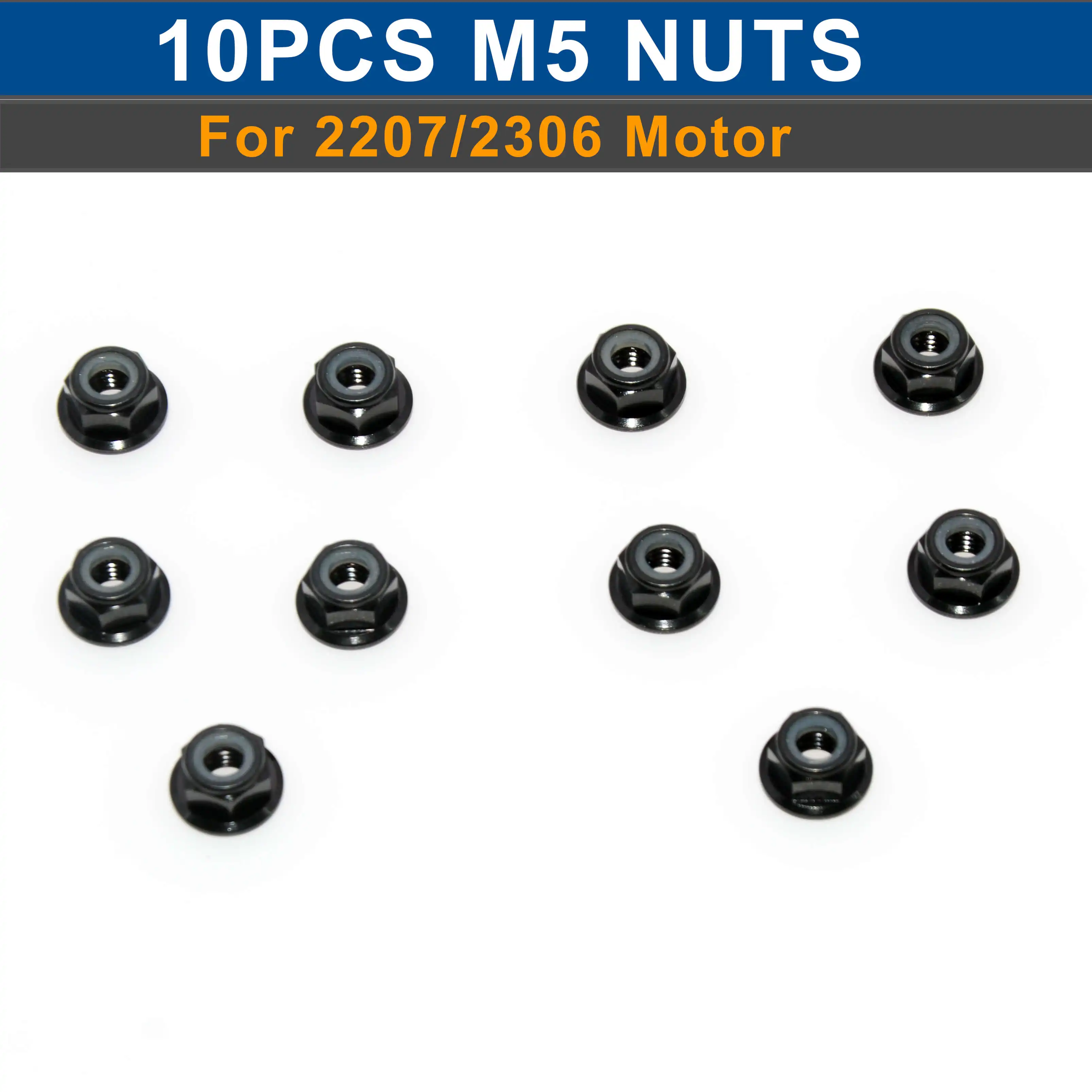 10PCS M5 Lock Nuts For RC FPV Drone 2207 2306 Motor Anti-Loose ...