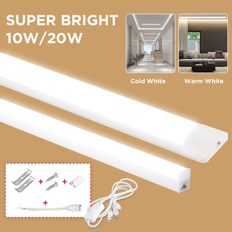 LED-Tube-Fixture-Lamp-Lighting-Strip-Lamps-Home-Appliances-220V-LED ...