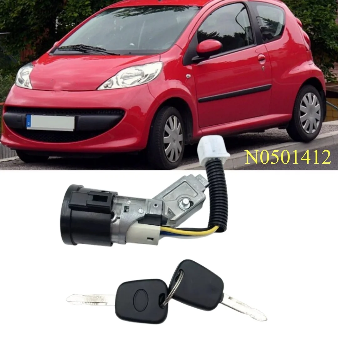 N0501412 Car Ignition Lock Set With 2 Keys For Citroen C1 Peugeot 107 ...