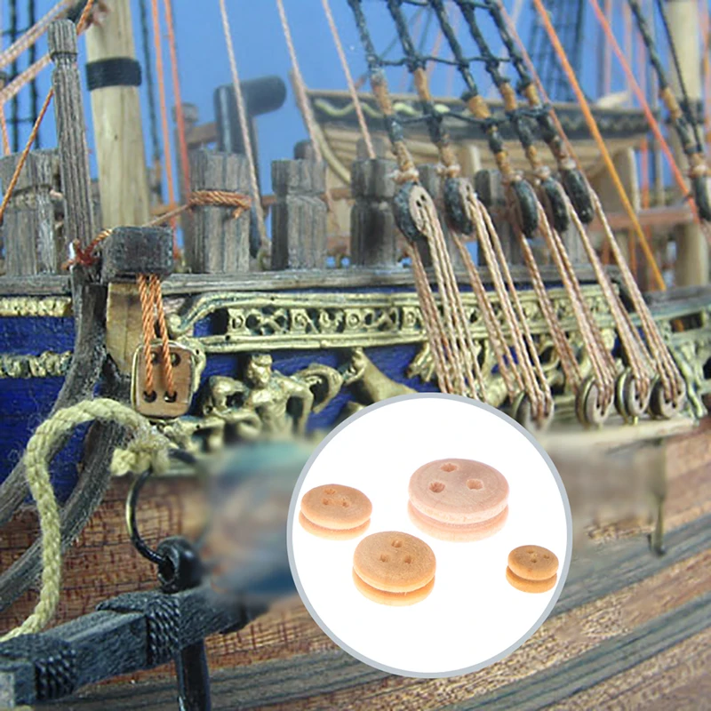Marine Pulleys 10-Piece Wooden Pulley/Deadeye Block Set - Model Ship ...